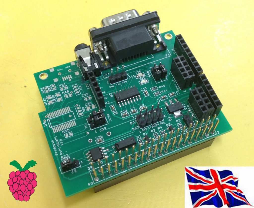 樹莓派Raspberry Pi - RS232 COM & serial console Board E02多功能控制板