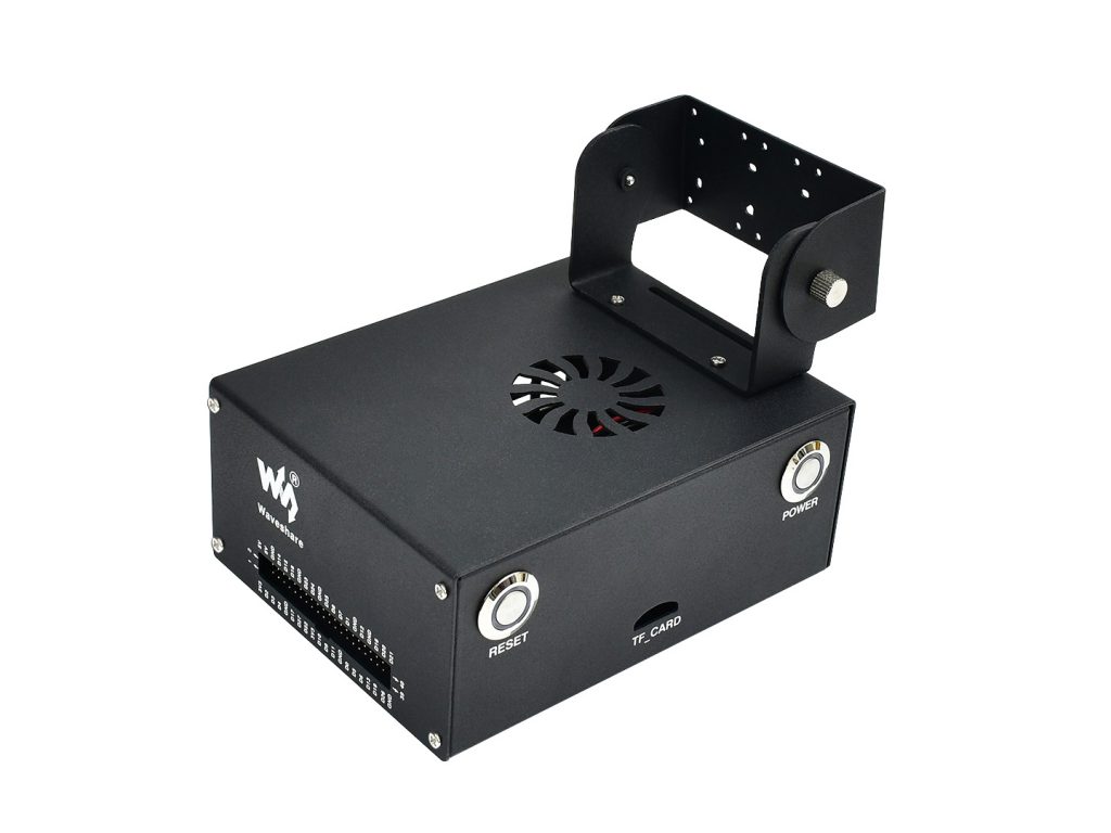 最新版 Nvidia Jetson Nano 金屬外殼 (附雙攝影鏡頭支架, 開關及重置按鍵)