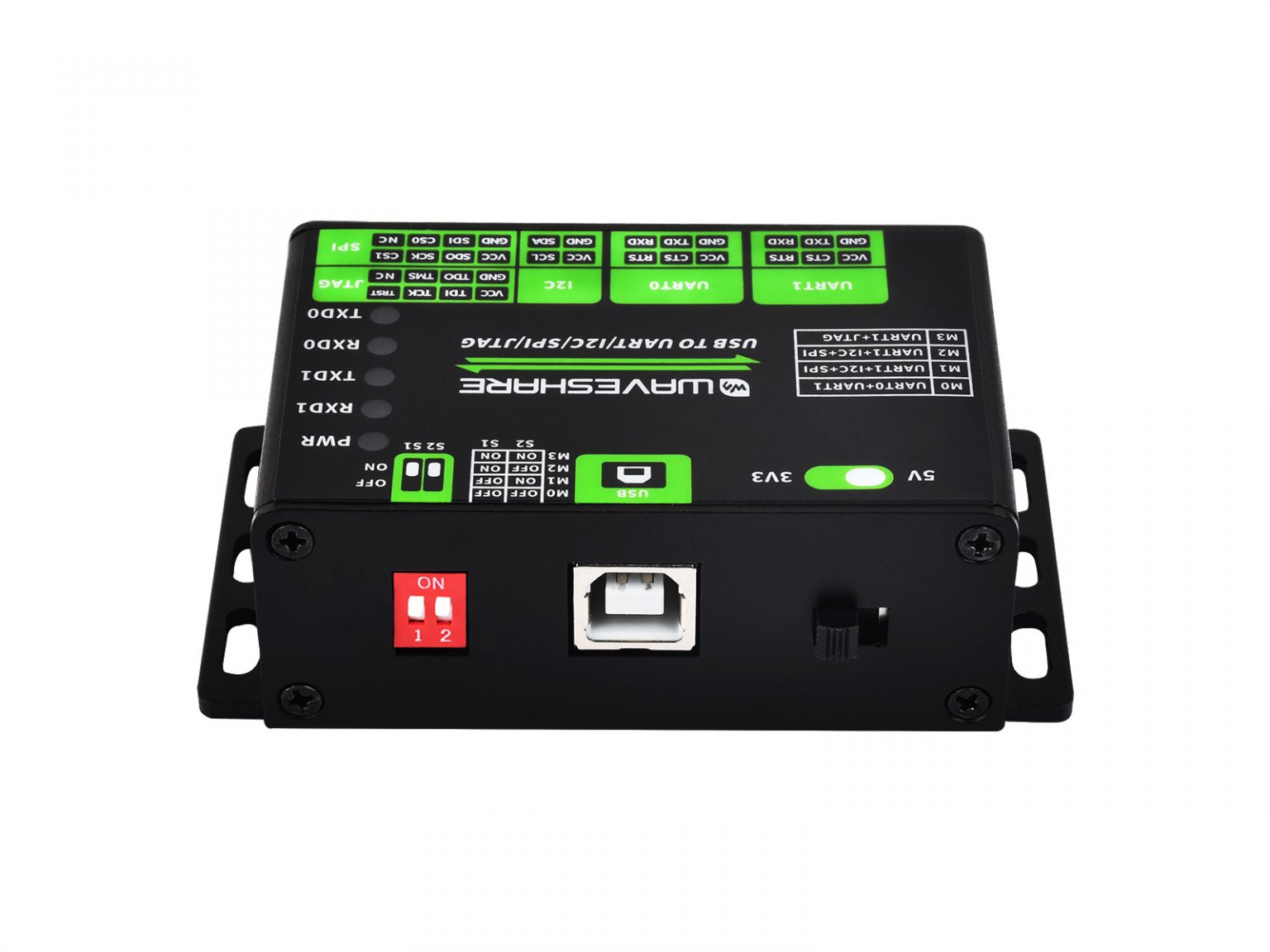 USB to UART/I2C/SPI/JTAG 轉換器(支援壁掛及導軌安裝)