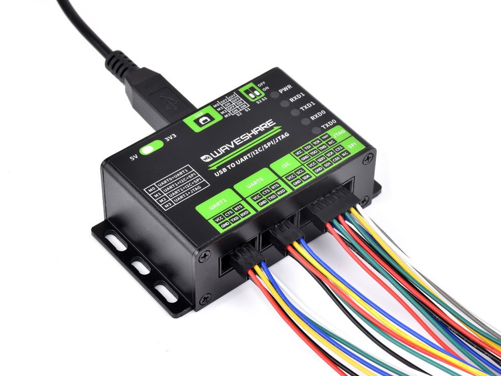 USB to UART/I2C/SPI/JTAG 轉換器(支援壁掛及導軌安裝)